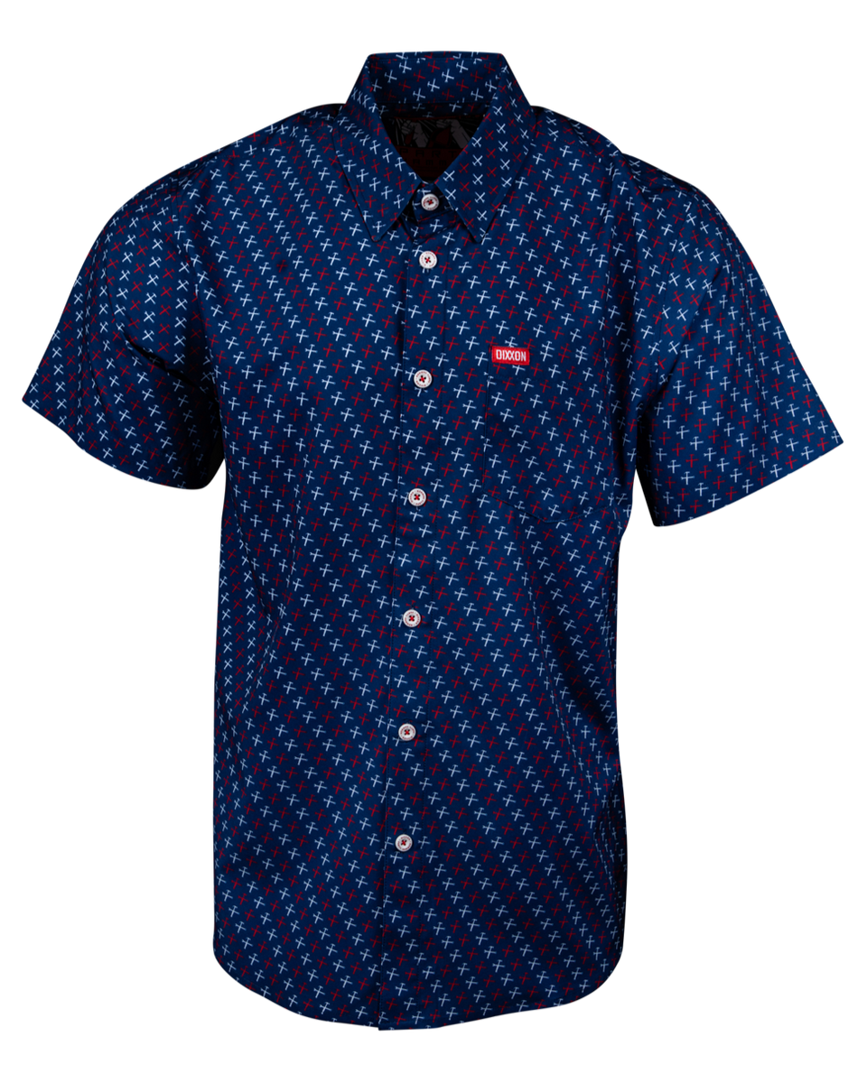 Party Hammers RWB - Blue Short Sleeve Party Shirt – Dixxon Flannel ...