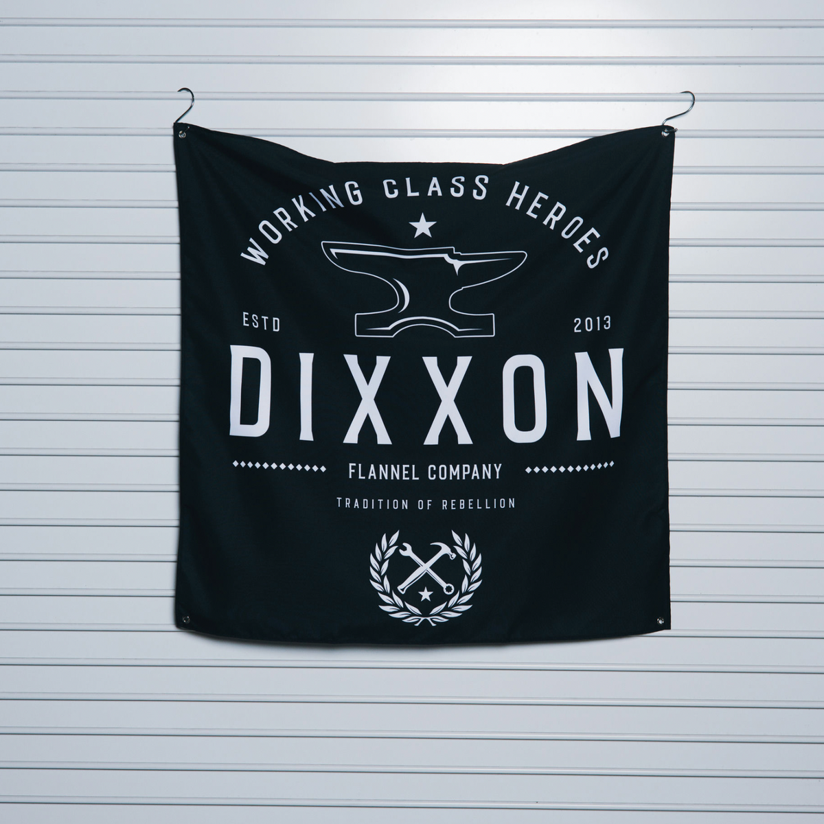 Working Class Heroes Garage Banner- 36"x 36" – Dixxon Flannel Australia
